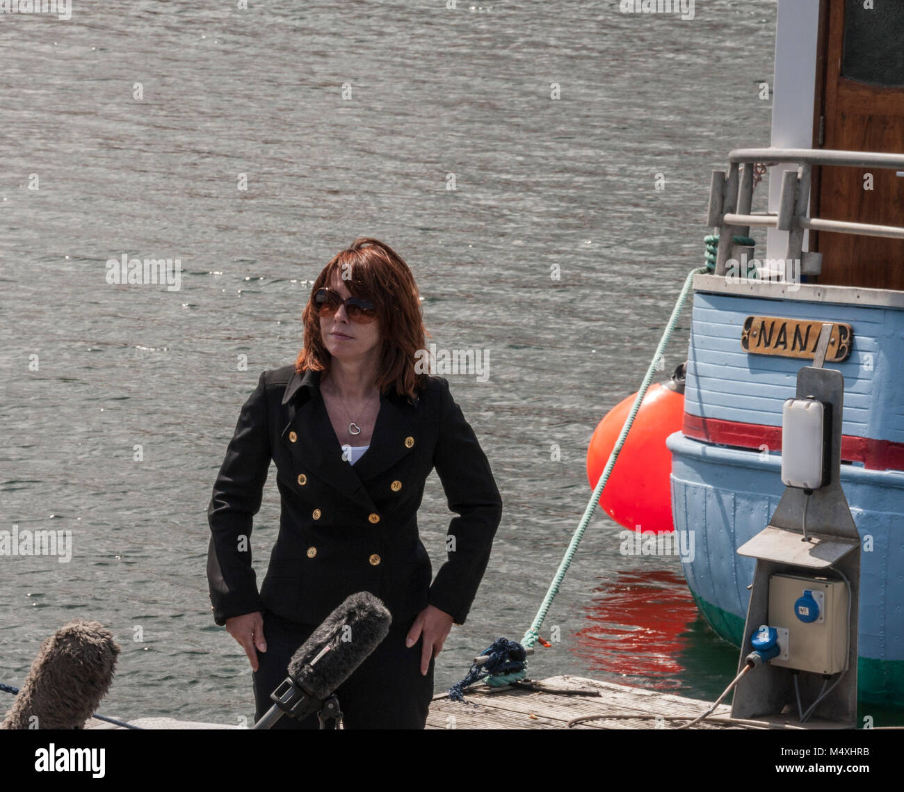 Kay Burley,Sky News correspondent at The Marina,Hartlepool,England,UK ...