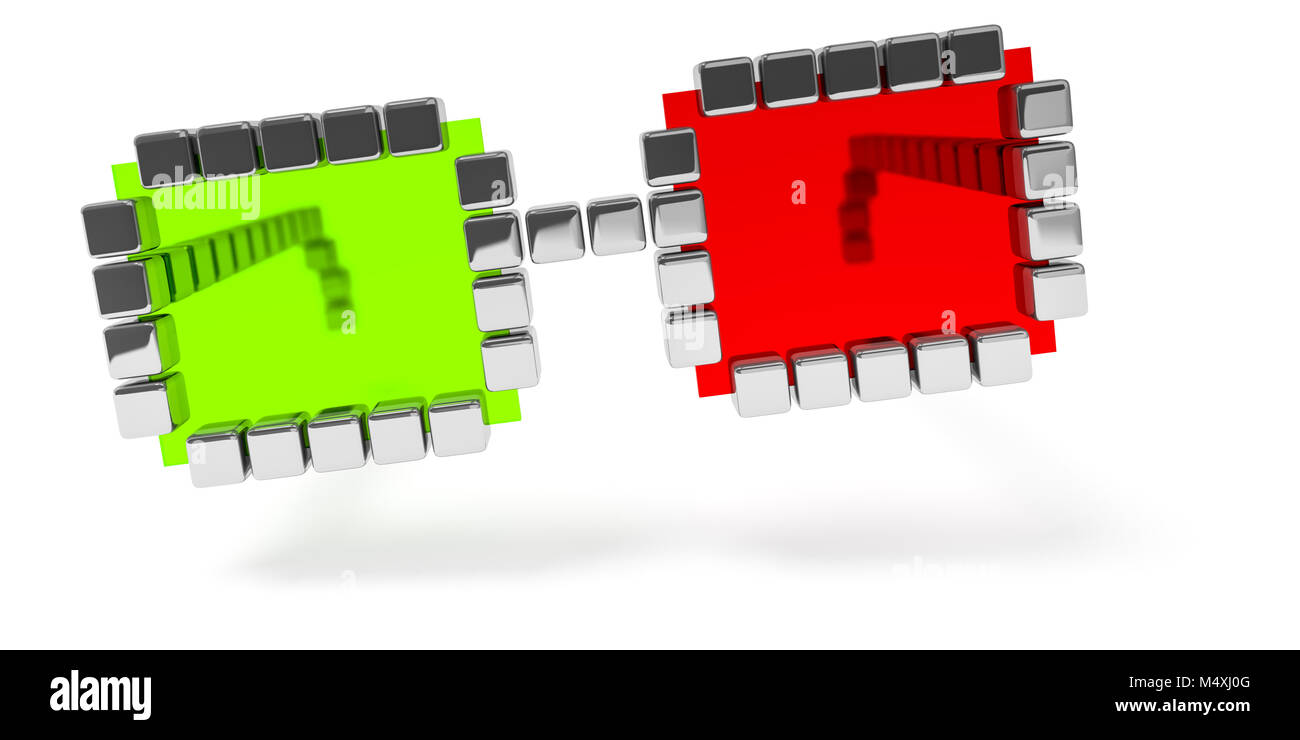 Abstract object cubes retro Cut Out Stock Images & Pictures - Alamy