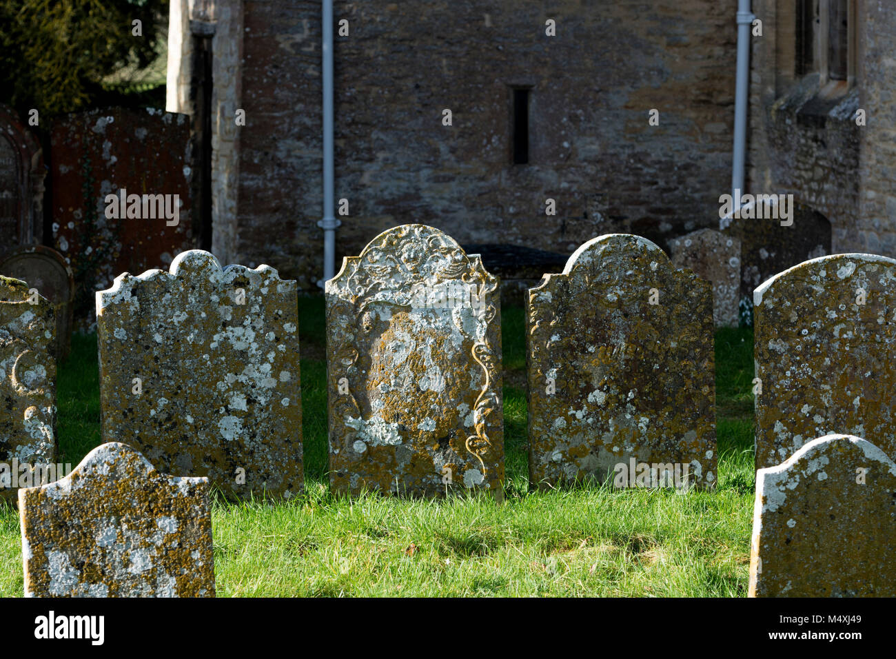 St. Peter and St. Paul`s churchyard, Church Hanborough, Oxfordshire ...