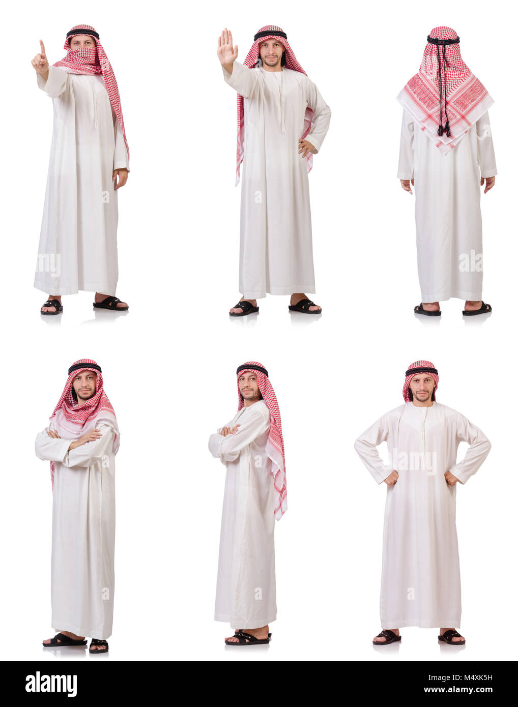 Arab man isolated on white background Stock Photo - Alamy