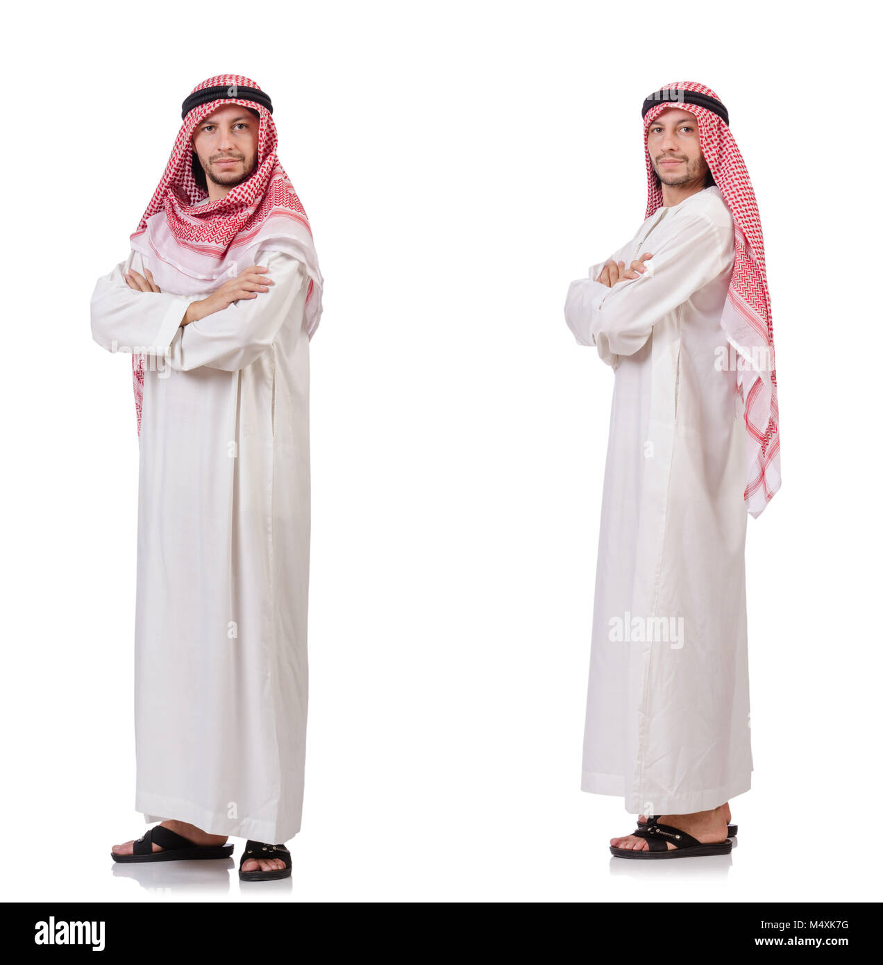 Arab man isolated on white background Stock Photo - Alamy