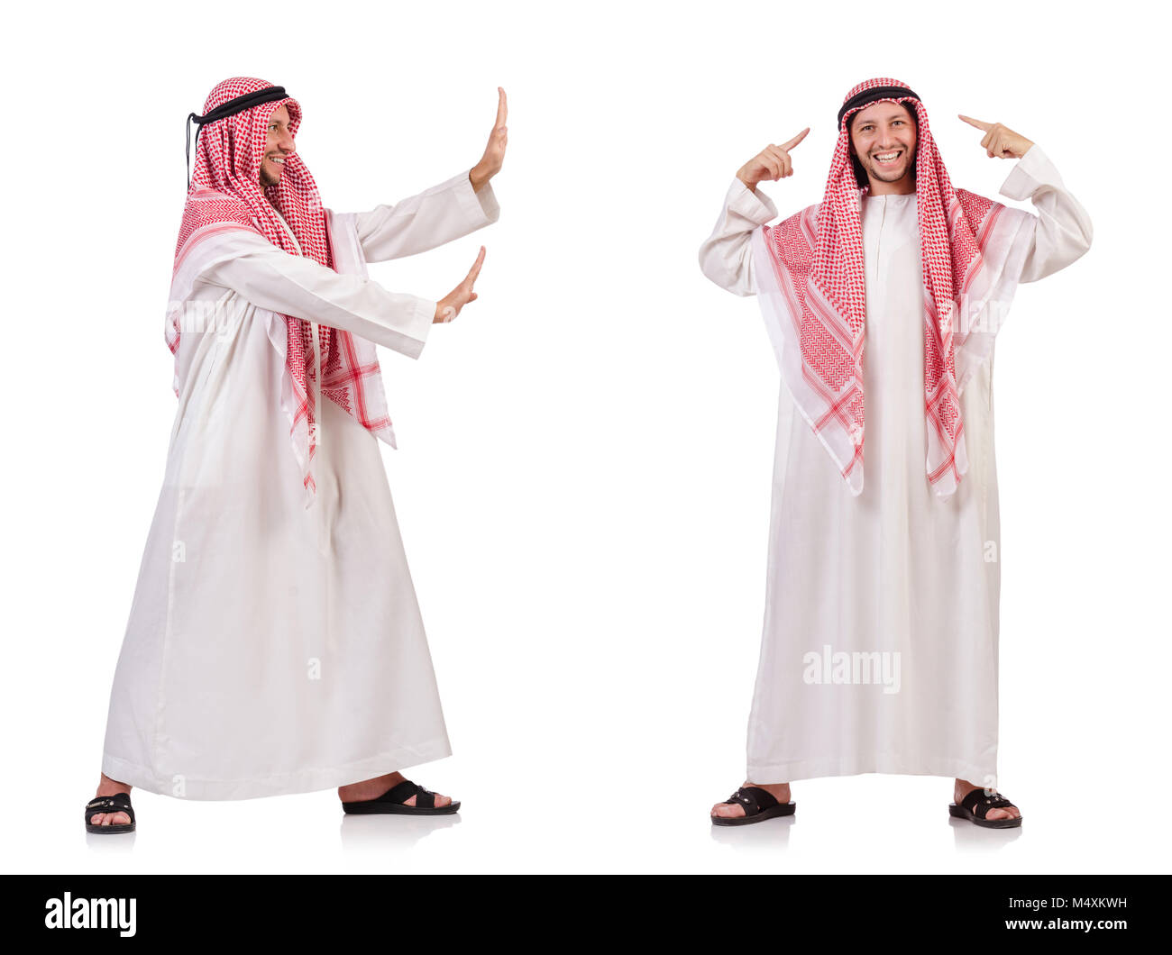 Arab man isolated on white background Stock Photo - Alamy