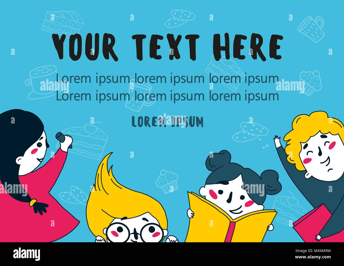 Children reading Stock Vector Images - Alamy