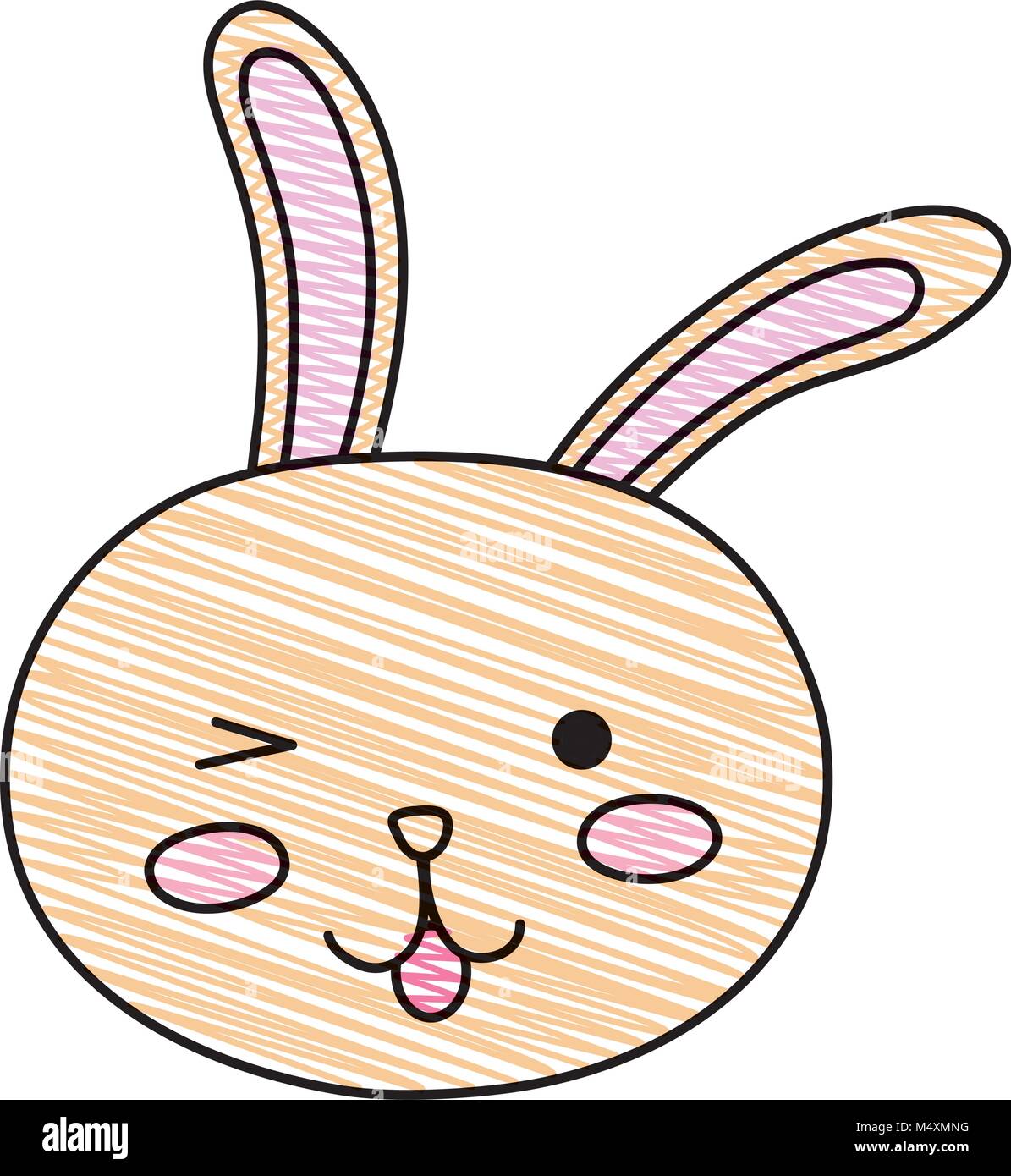 grated funny rabbit head animal cartoon Stock Vector Image & Art - Alamy