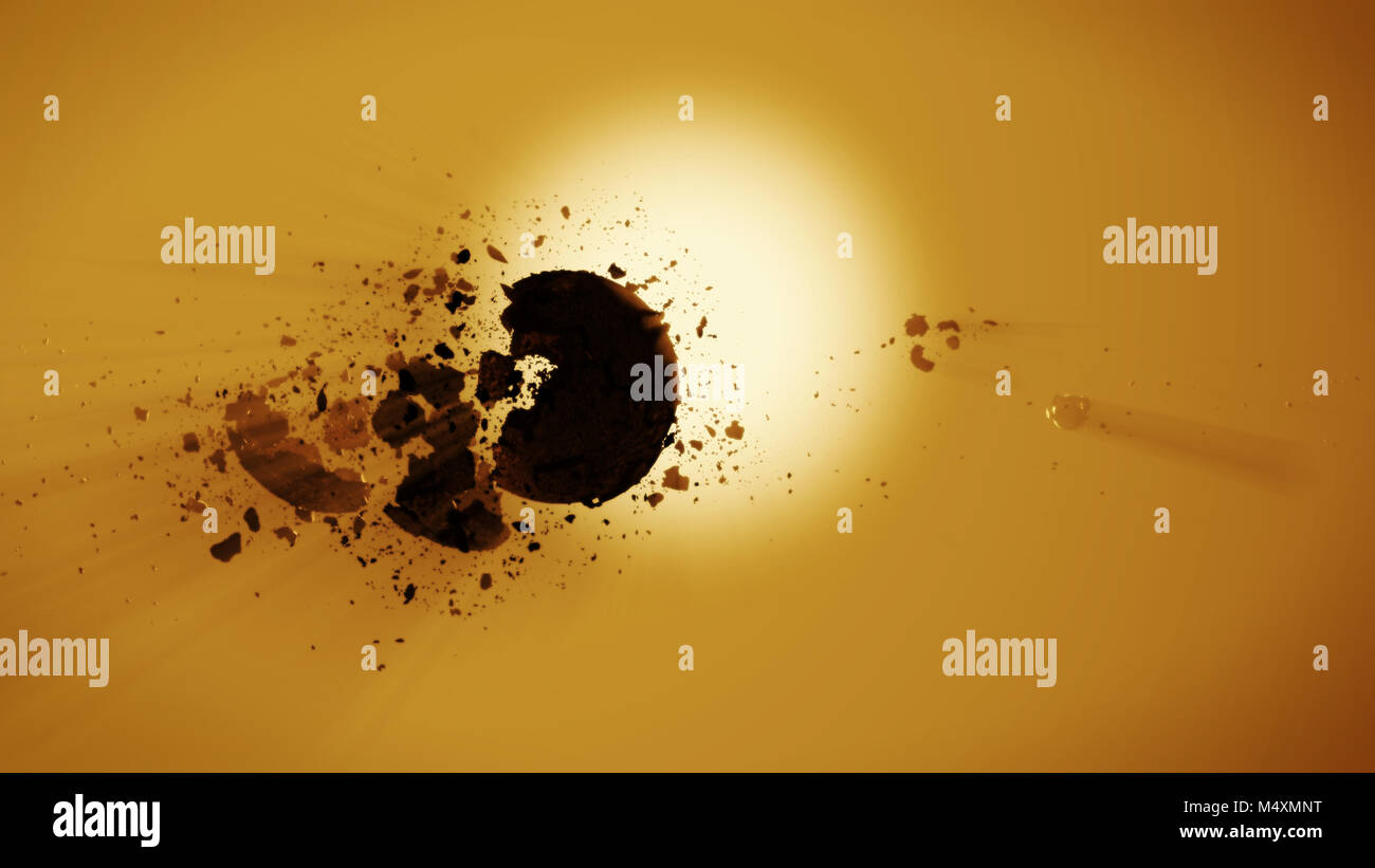 planetary debris around an alien star (3d illustration Stock Photo - Alamy