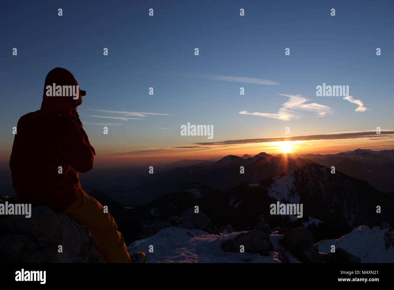 enjyoing a beatiful sunrise Stock Photo - Alamy