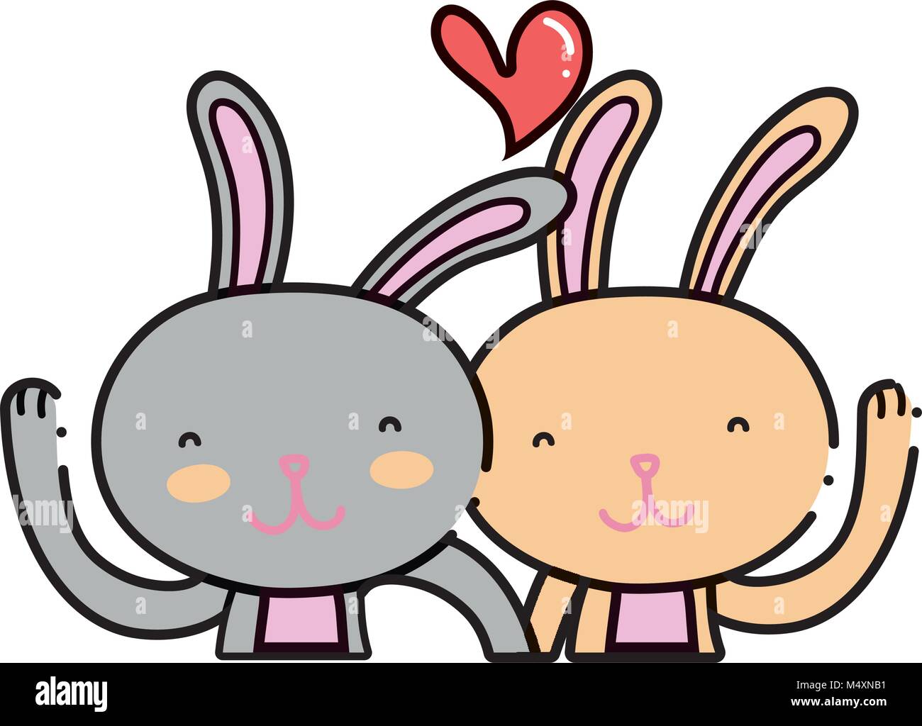 Rabbit couple celebrating easter hi-res stock photography and images ...