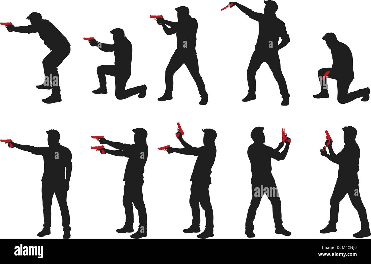 Business people silhouettes standing Stock Vector Images - Alamy