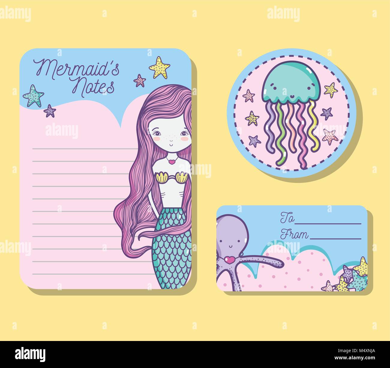 Mermaids printable sheet Stock Vector Image & Art - Alamy