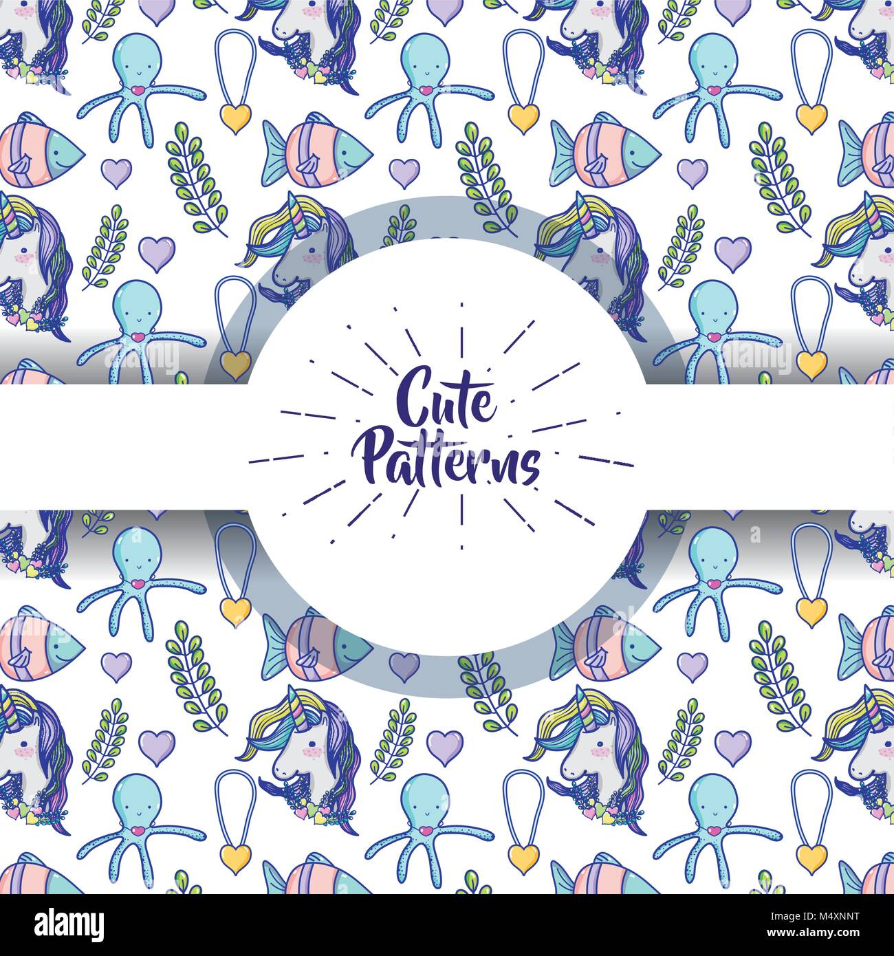 Cute patterns with doodles cartoons background Stock Vector Image & Art ...