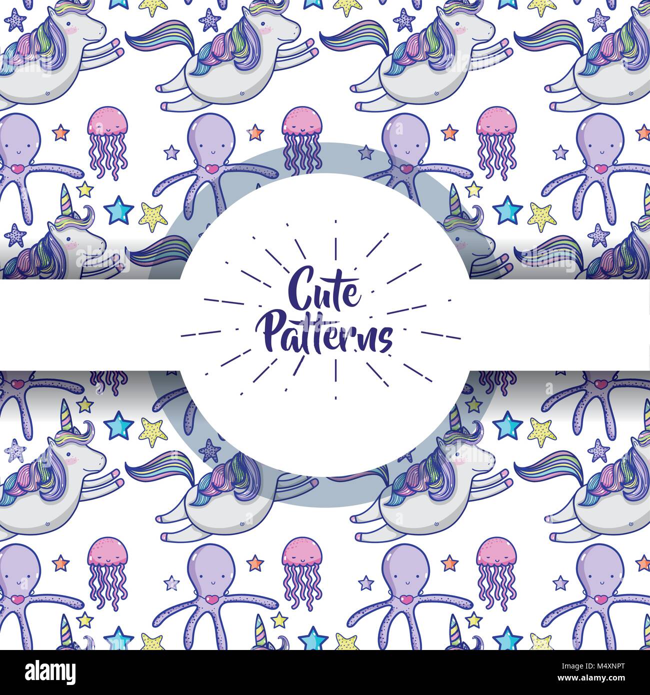 Cute patterns with doodles cartoons background Stock Vector Image & Art ...
