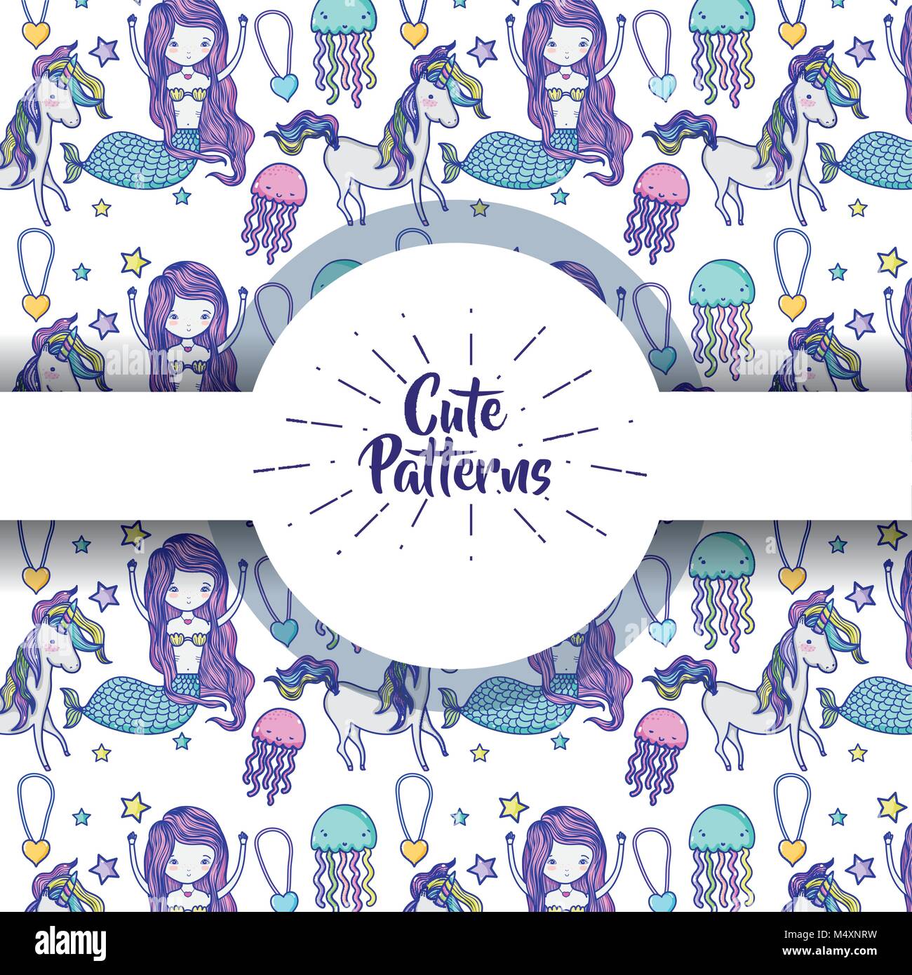 Cute patterns with doodles cartoons background Stock Vector Image & Art ...