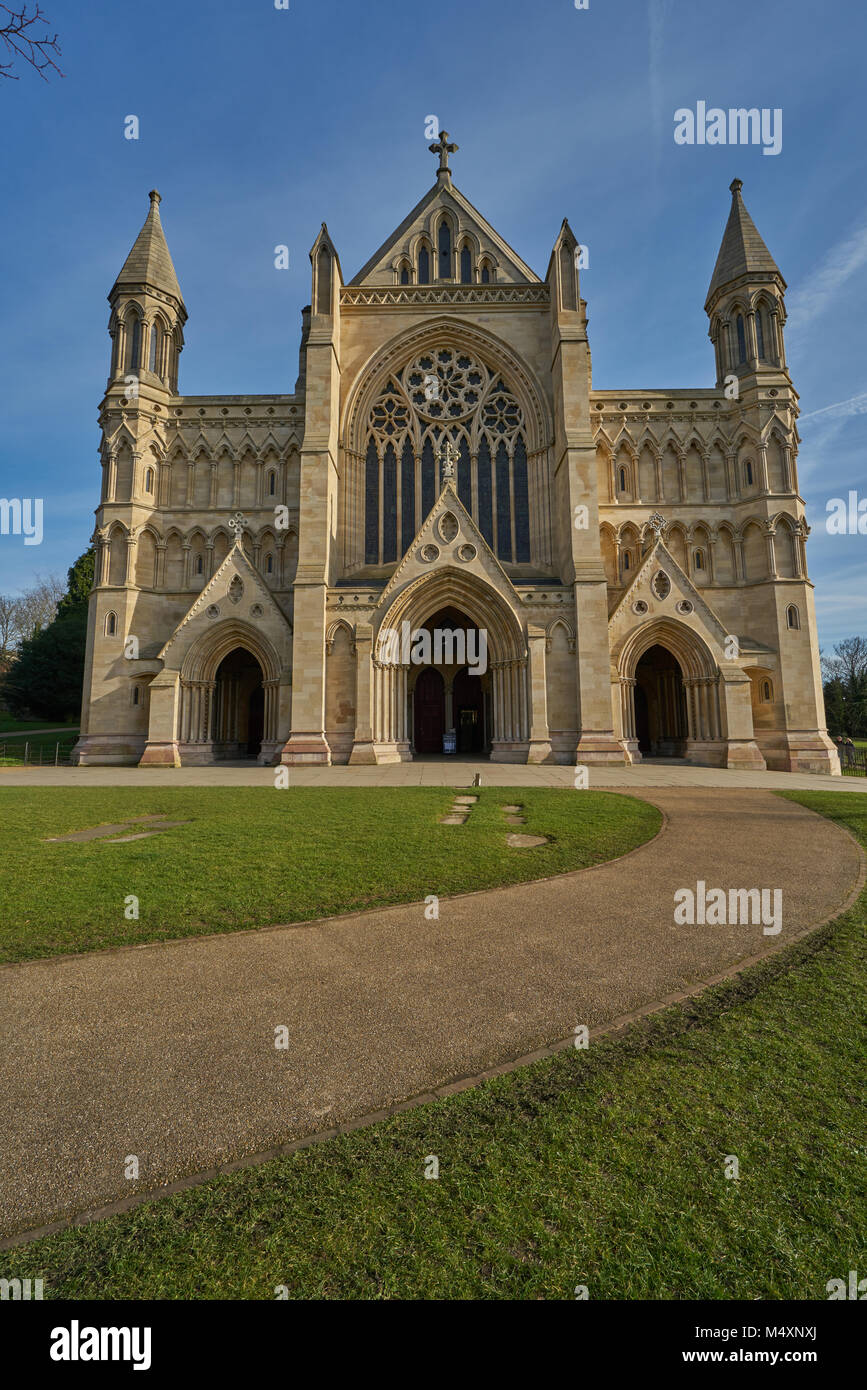 St Albans Cathedral West Front High Resolution Stock Photography and ...