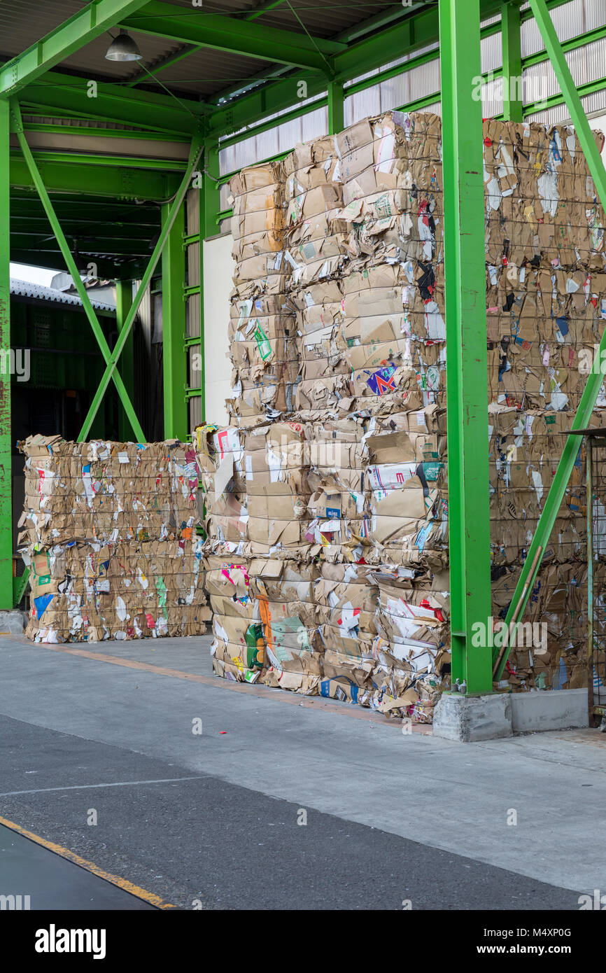 Paper and cardboard for recycling; Tokyo, Japan Stock Photo - Alamy