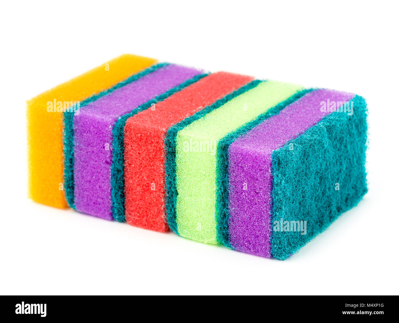 Dish washing sponge, isolated on white background Stock Photo - Alamy