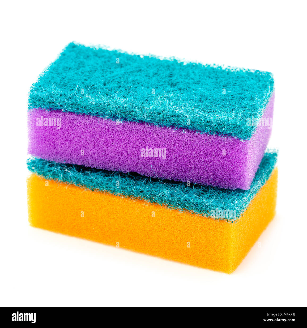 Dish washing sponge, isolated on white background Stock Photo - Alamy