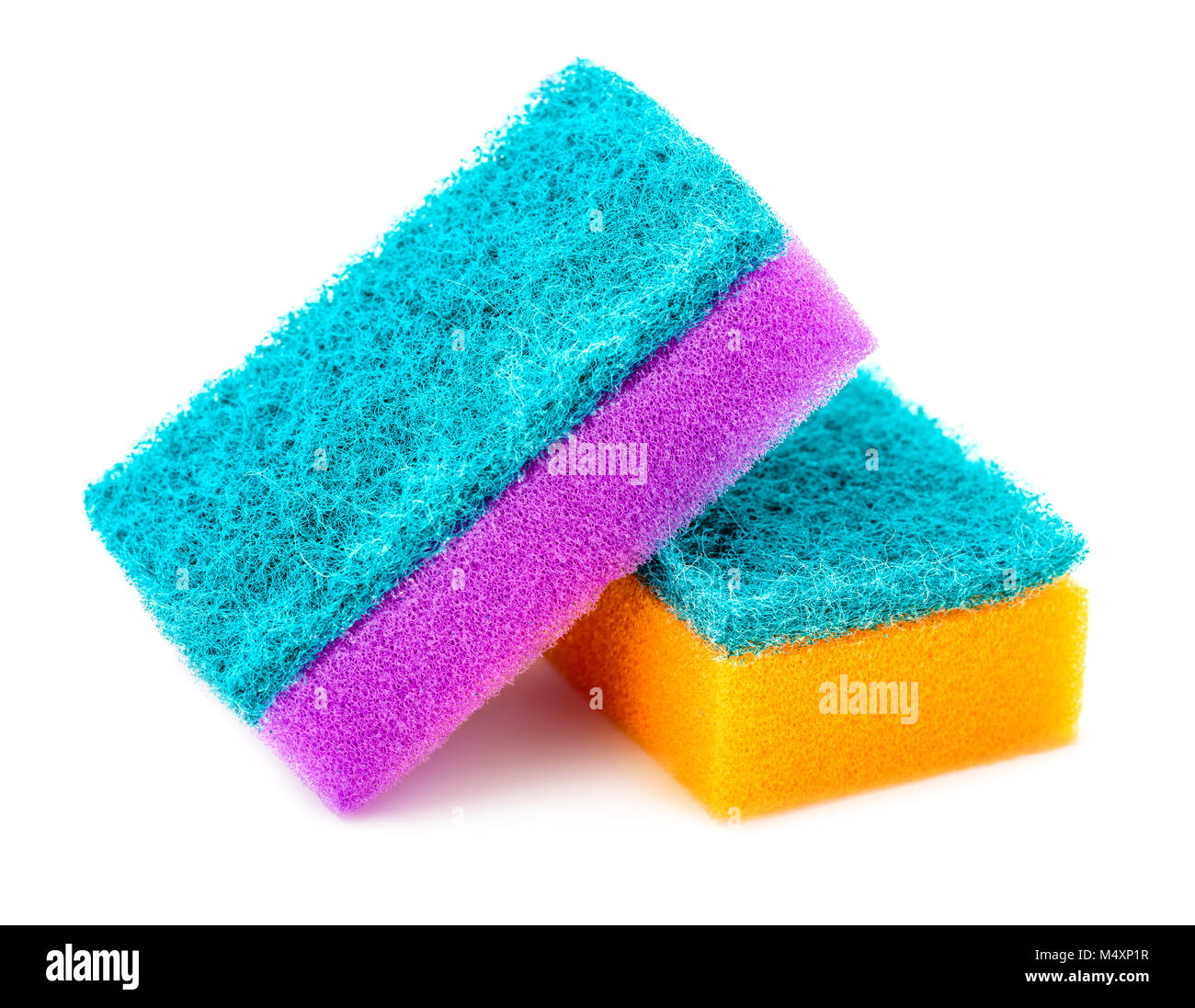 Dish washing sponge, isolated on white background Stock Photo - Alamy