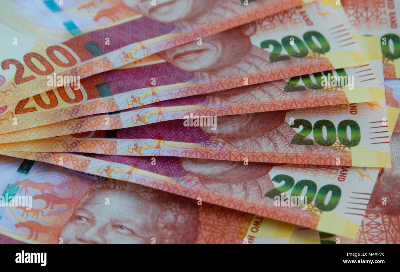 Nelson Mandela on South Africa rand notes Stock Photo - Alamy