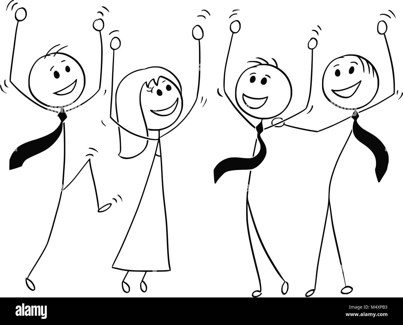 Successful business people group celebrating Stock Vector Images - Alamy