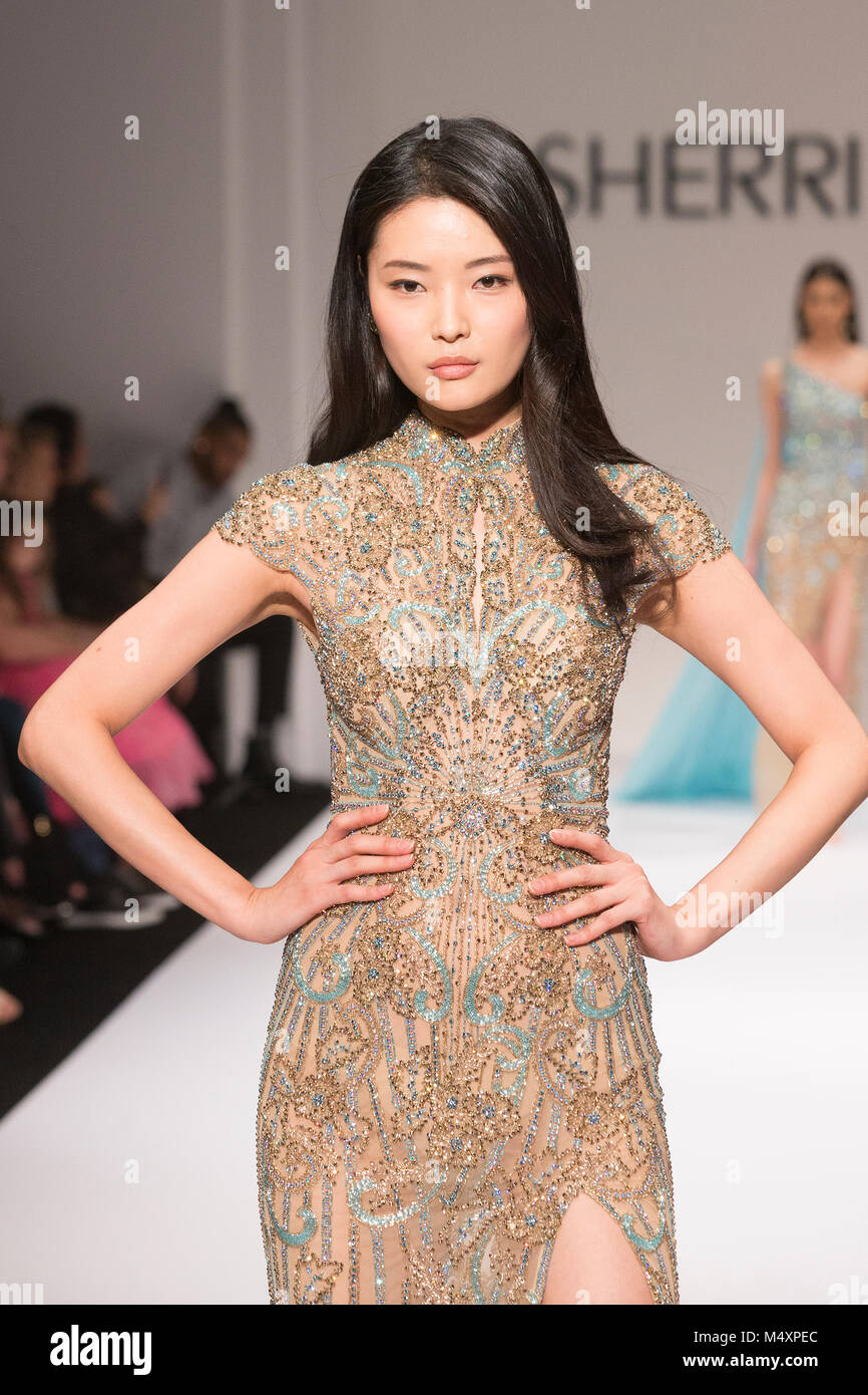New York, United States. 09th Feb, 2018. Model walks runway for Sherri ...