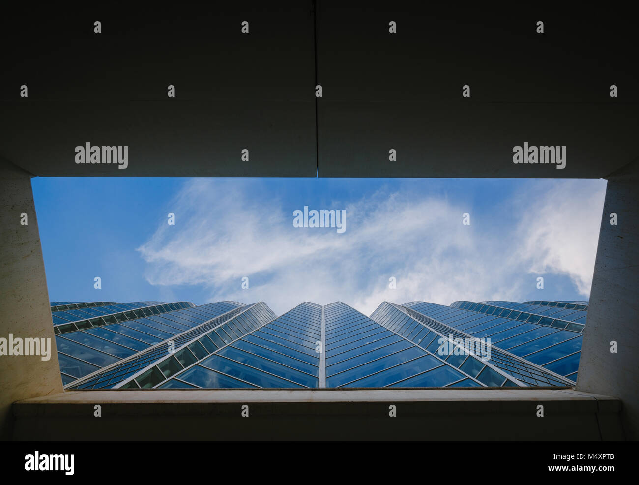Abstract forms, shapes, lights and reflections in architecture during ...