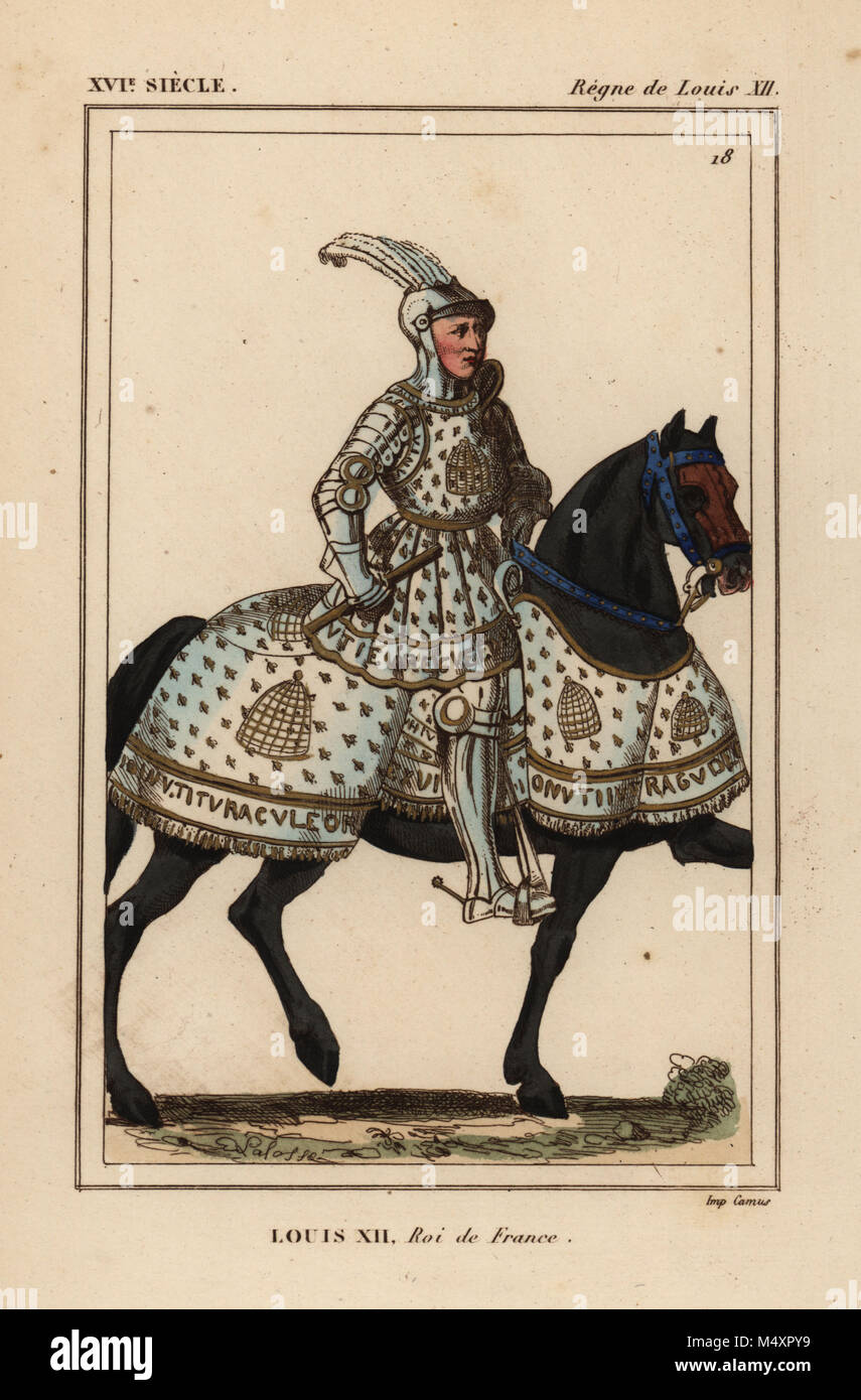 King Louis XII of France, 1462-1515. Depicted in the suit of armour ...