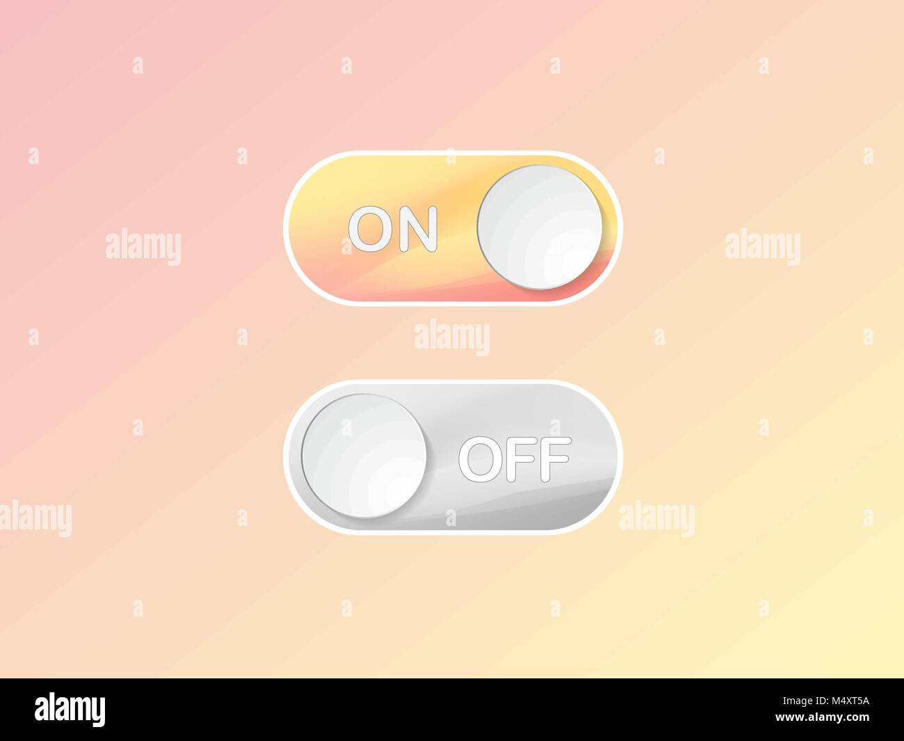 Flat icon On and Off Toggle switch button vector format Stock Vector Image & Art - Alamy