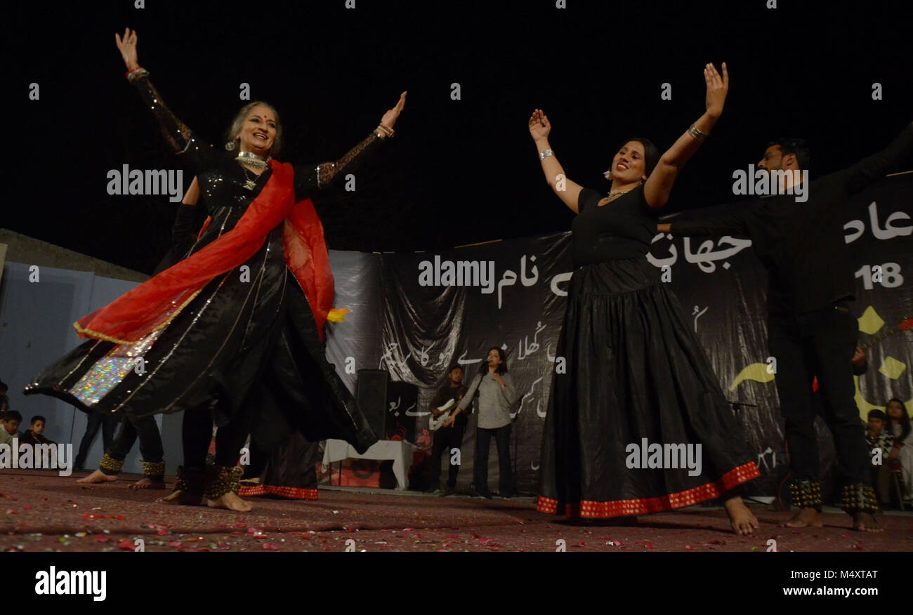 Lahore, Pakistan. 19th Feb, 2018. Pakistani Classical dancer and ...