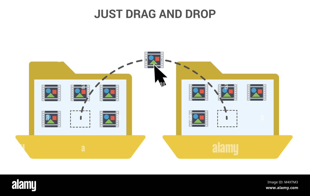 Just Drag and Drop Stock Vector Image & Art - Alamy