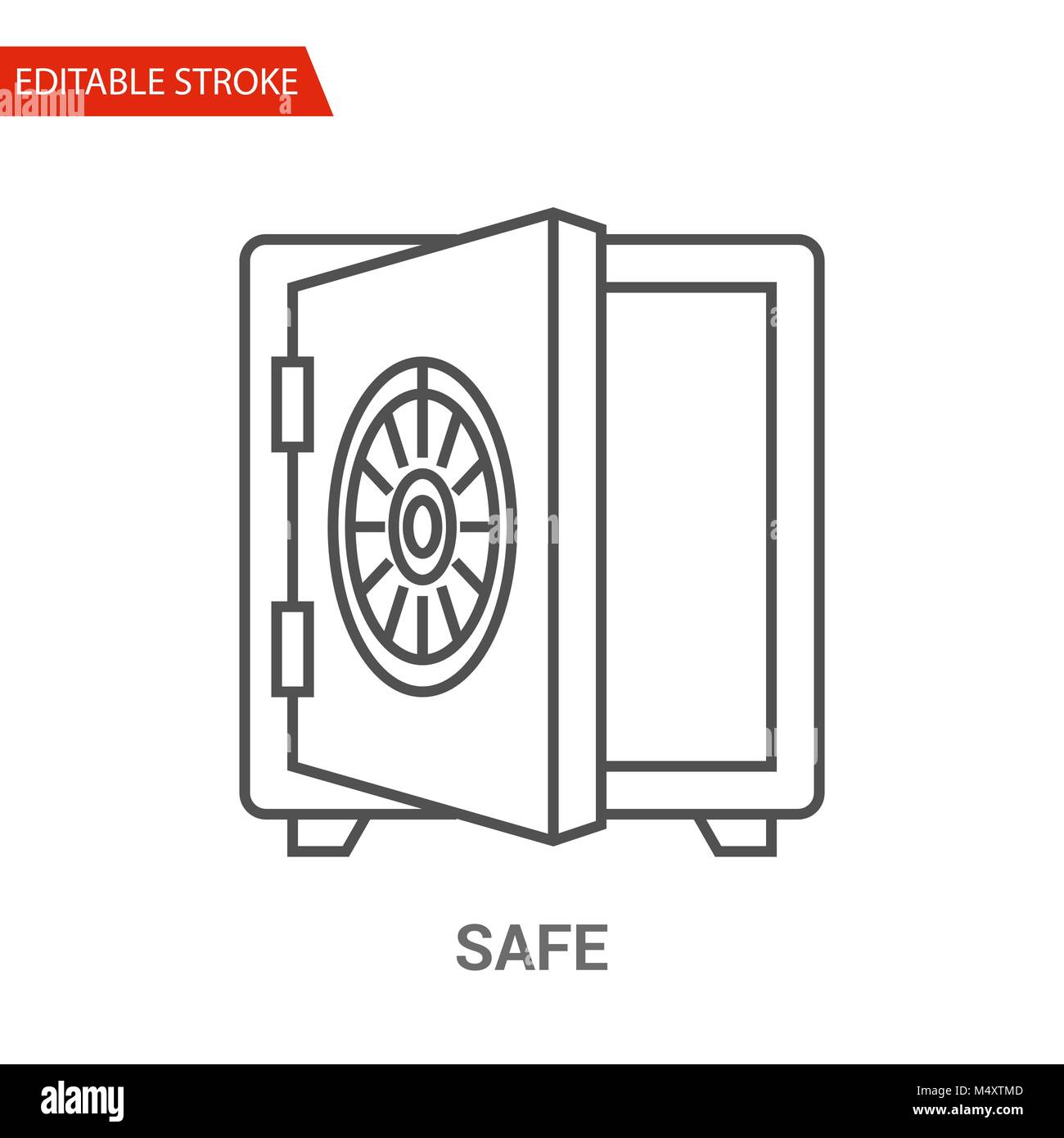 Safe Icon. Thin Line Vector Illustration Stock Vector Image & Art - Alamy