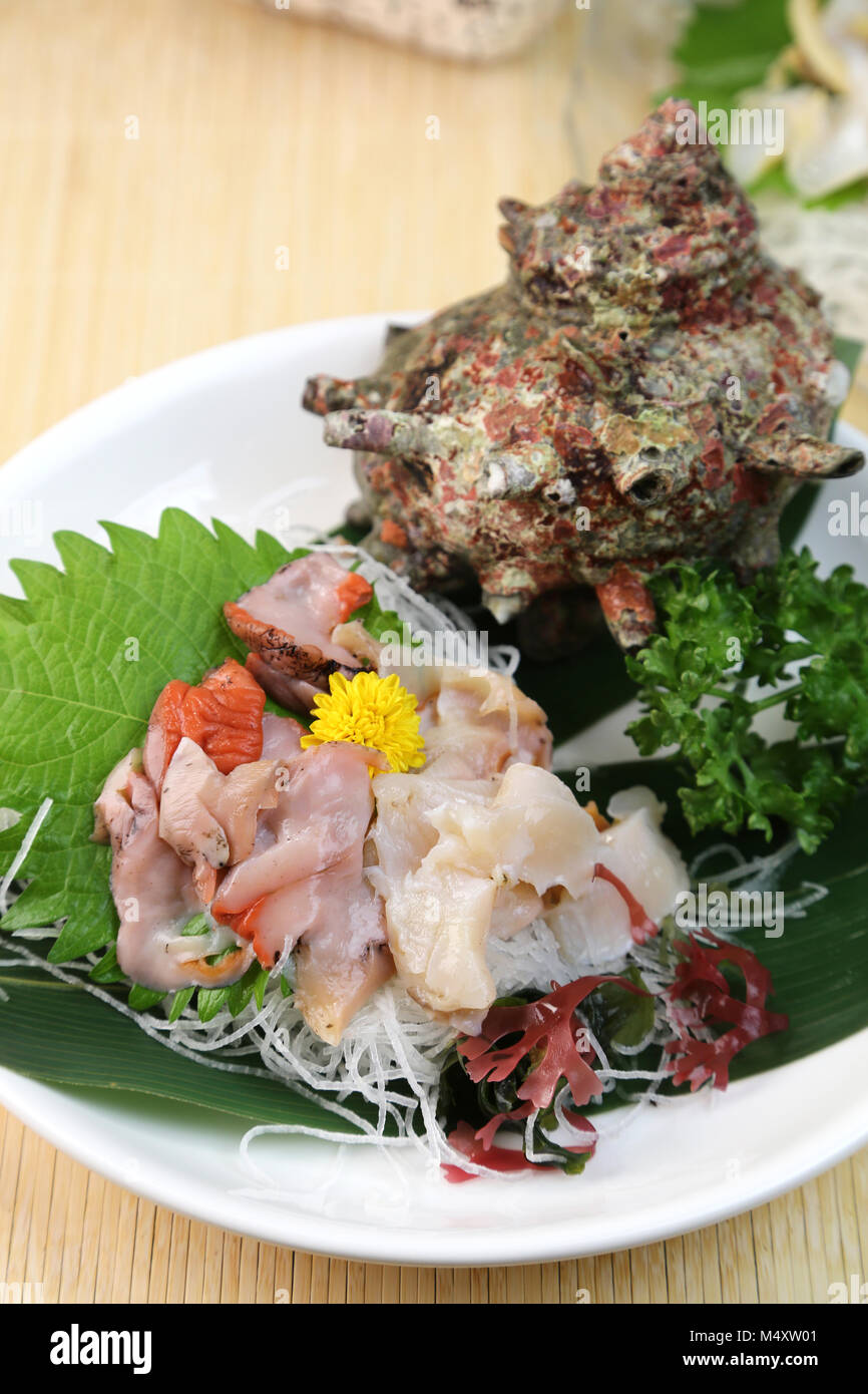Sashimi of shell Stock Photo - Alamy