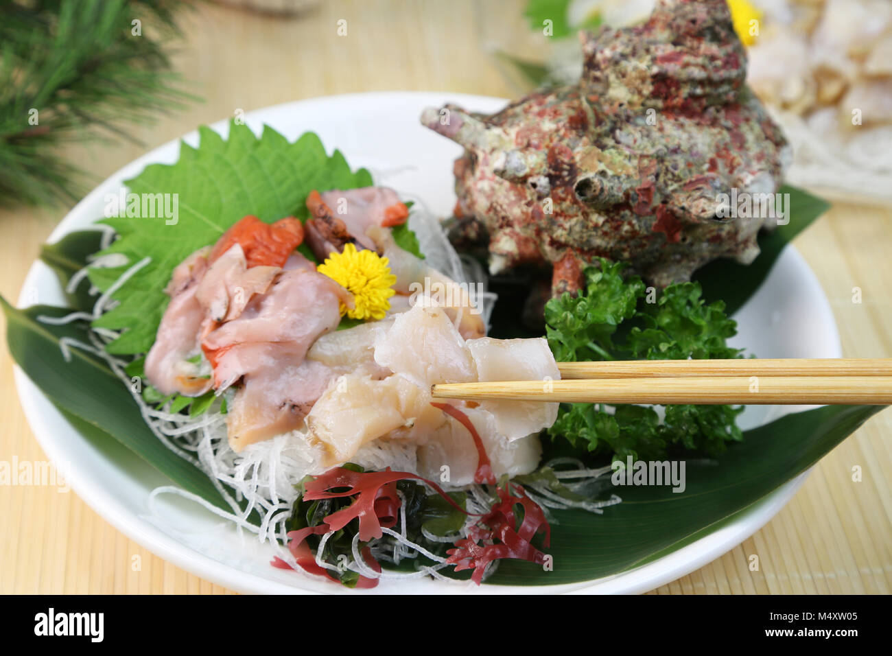 Sashimi of shell Stock Photo - Alamy