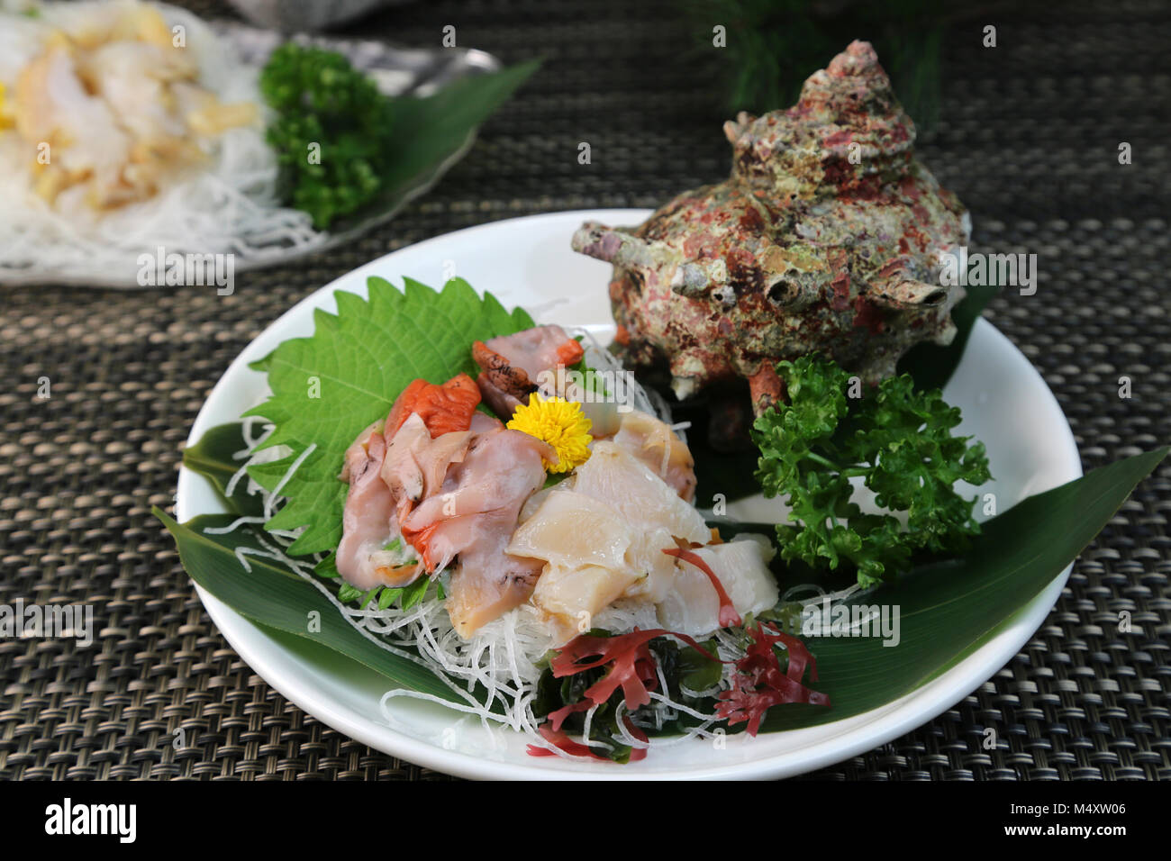 Sashimi of shell Stock Photo - Alamy