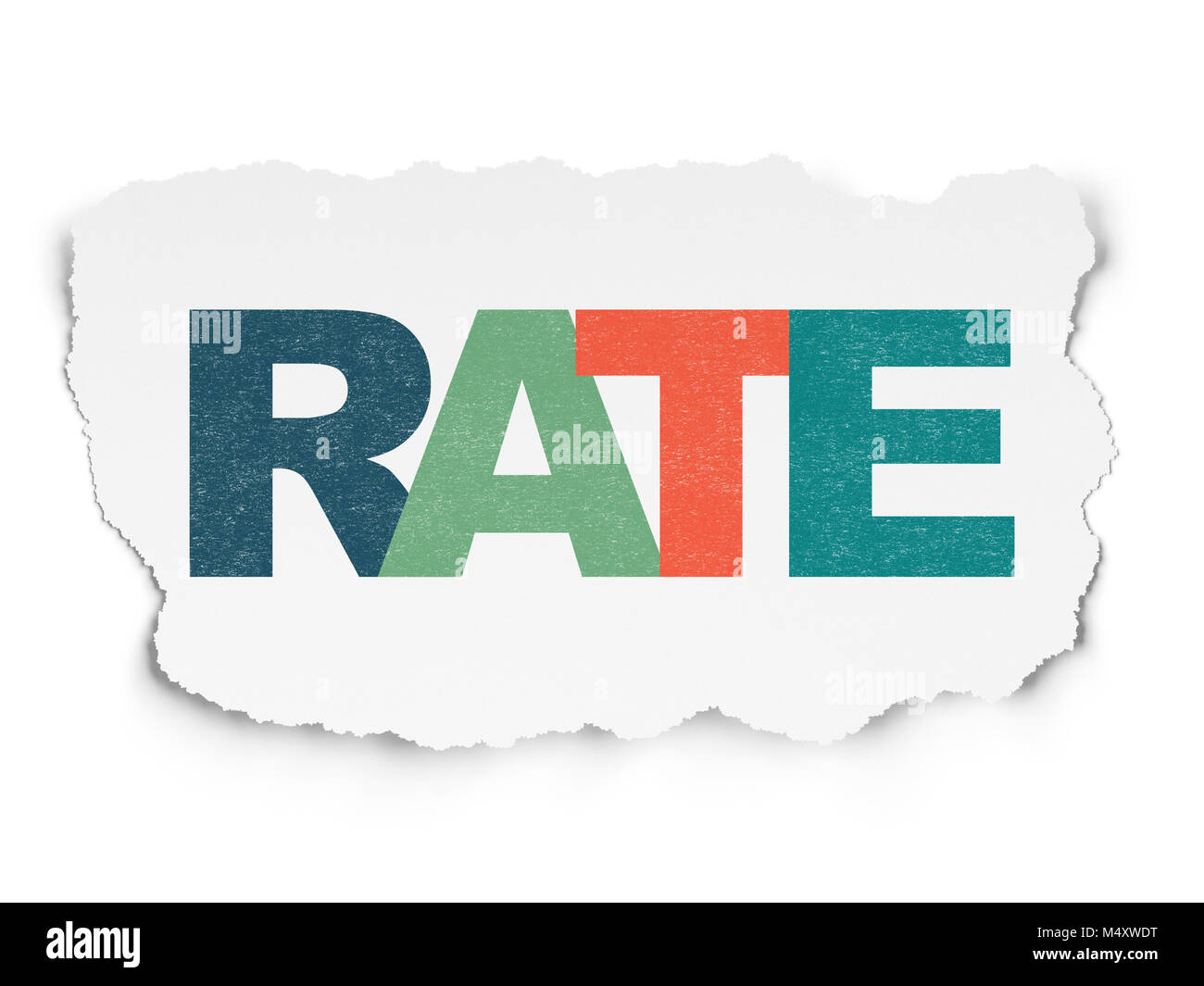 Currency concept: Rate on Torn Paper background Stock Photo - Alamy