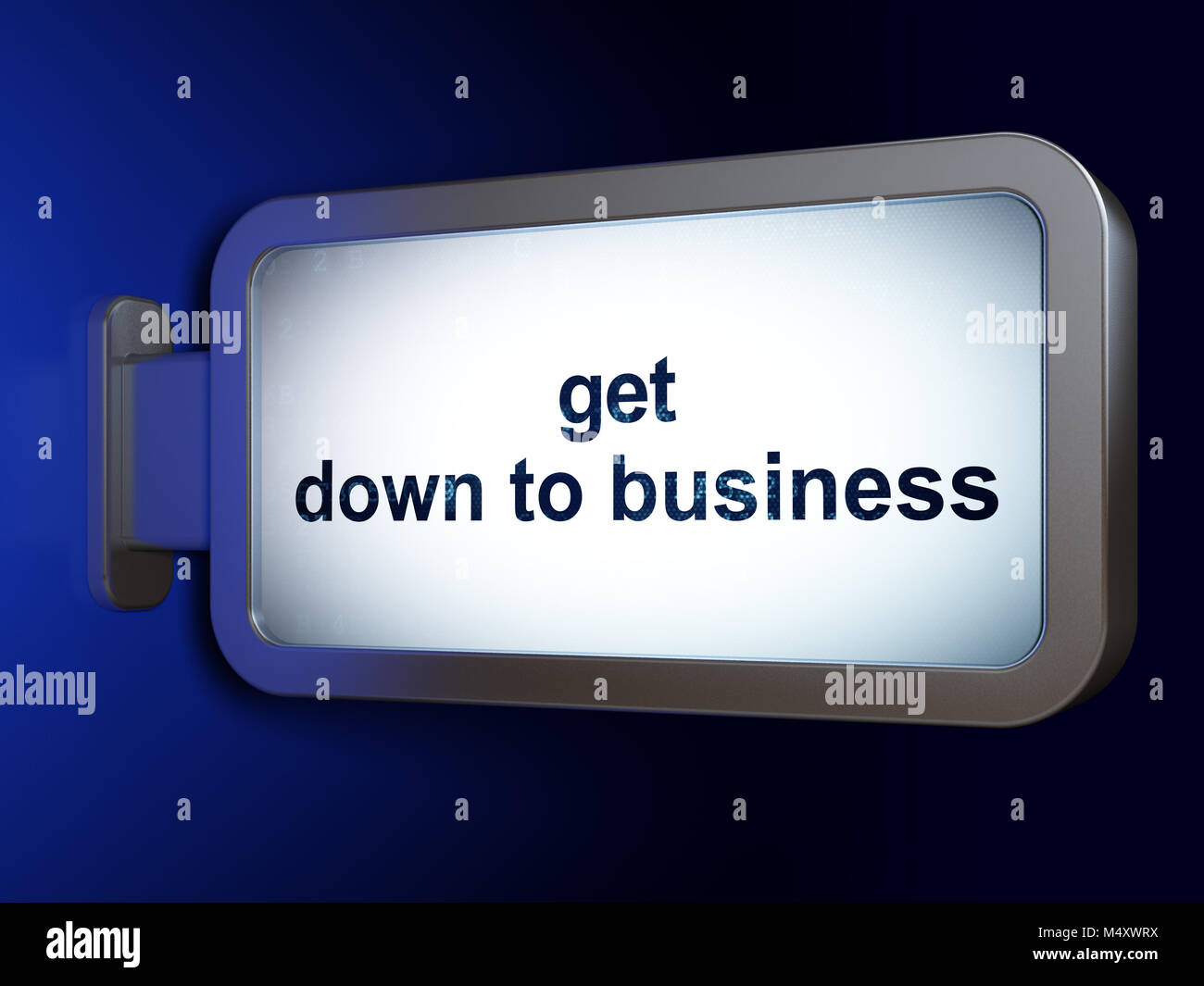 Finance concept: Get Down to business on billboard background Stock ...