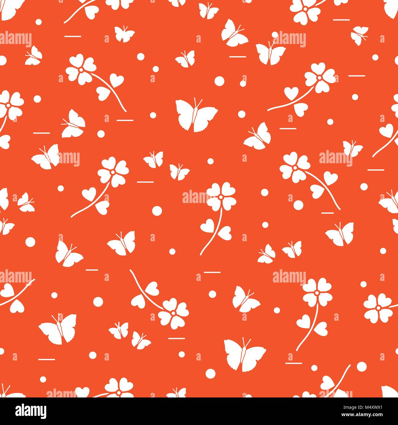 Seamless pattern with shamrock and butterflies. Saint Patrick's Day ...
