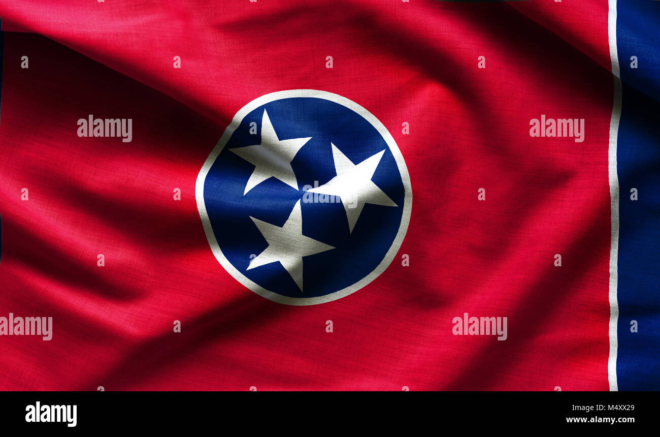 Fabric texture of the Tennessee Flag - Flags from the USA Stock Photo ...