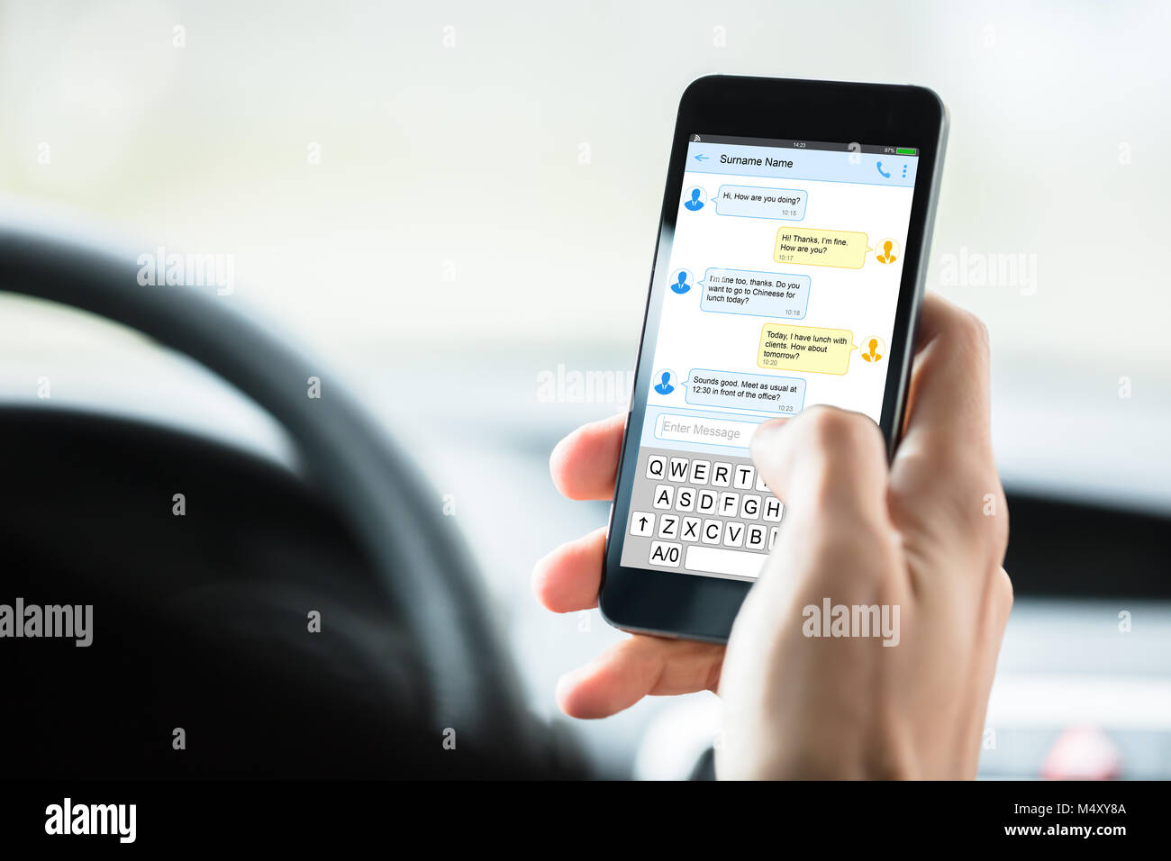 Close up hands typing text hi-res stock photography and images - Alamy