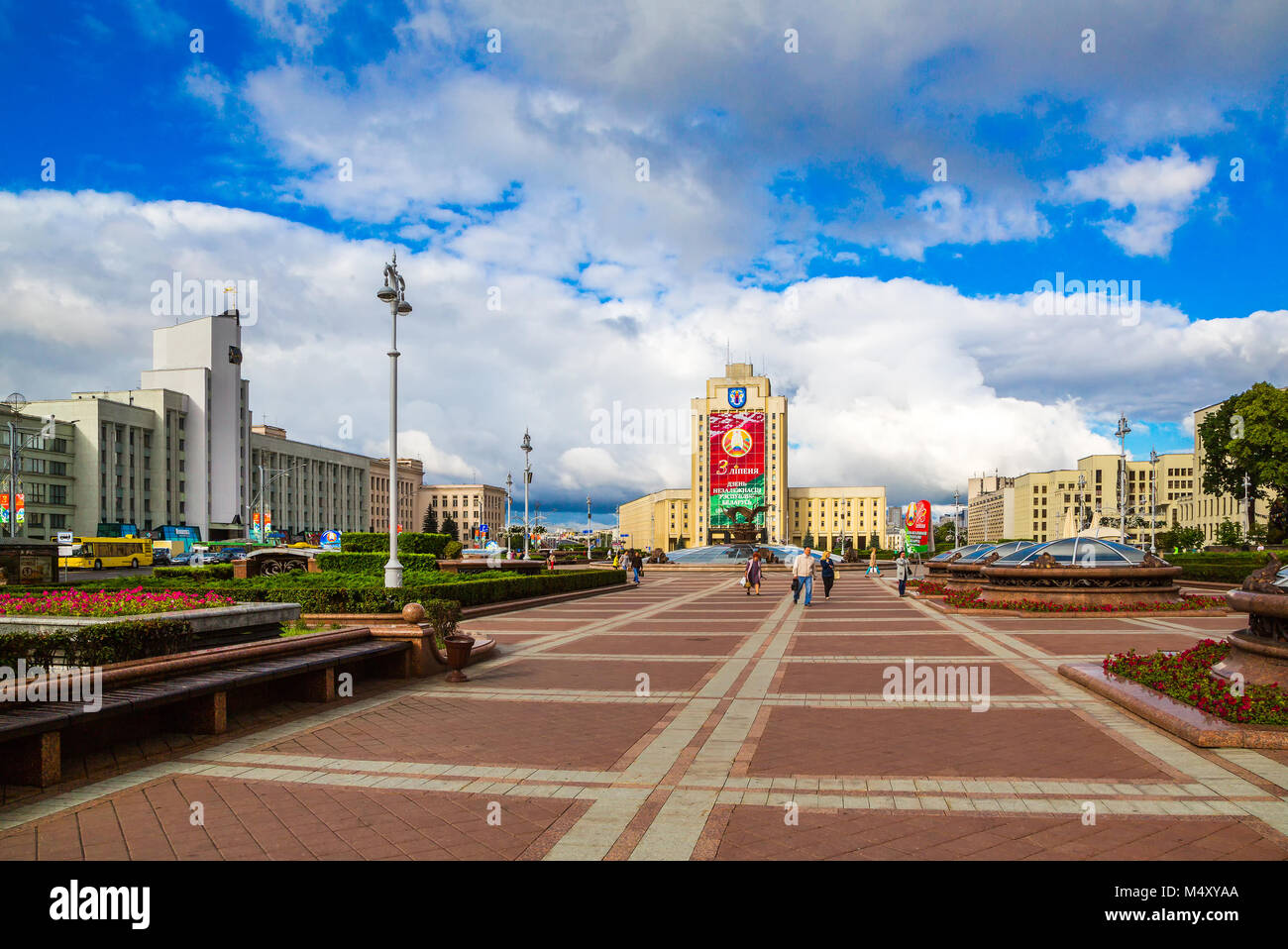 Minsk Independence Square Stock Photo - Alamy