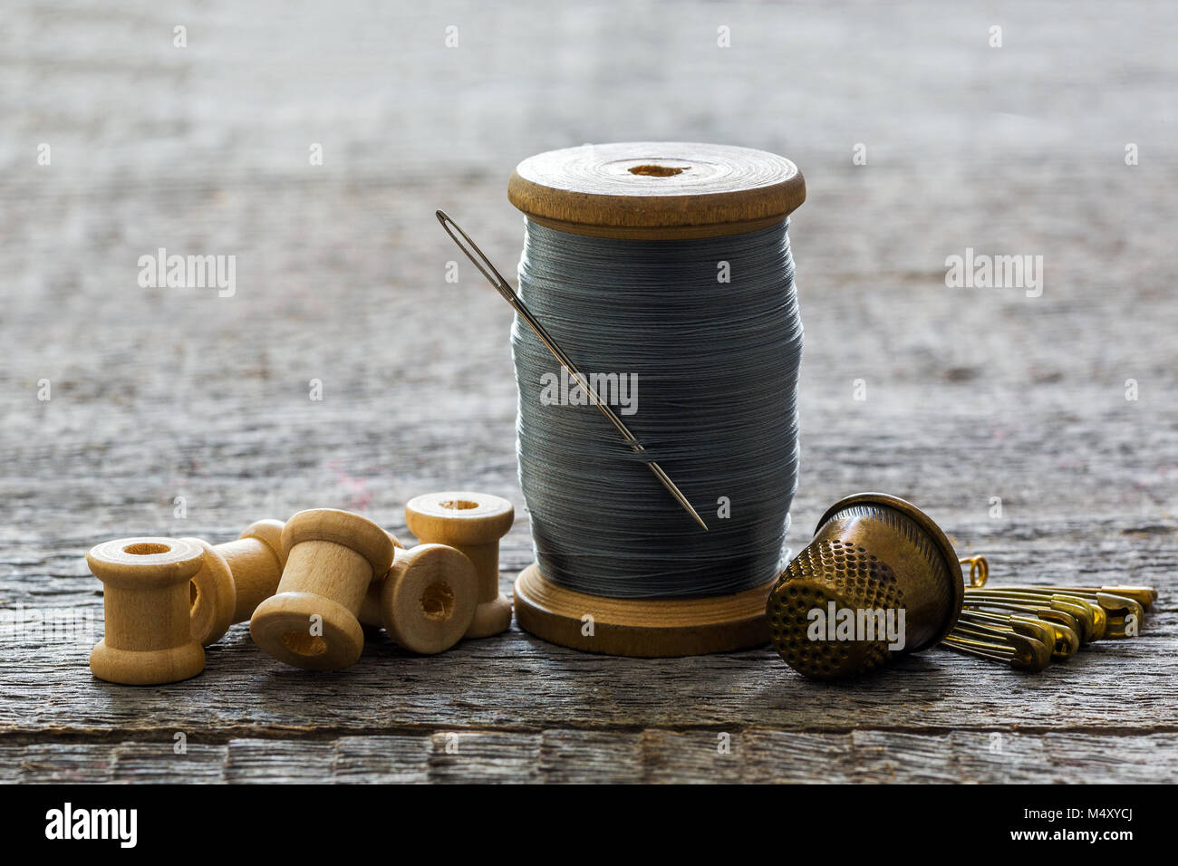 Sewing threads, coils Stock Photo - Alamy