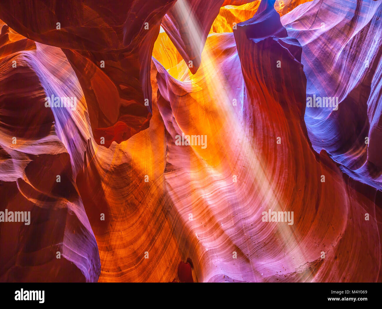 Magic sunshine in the slot canyon Antelope Stock Photo - Alamy