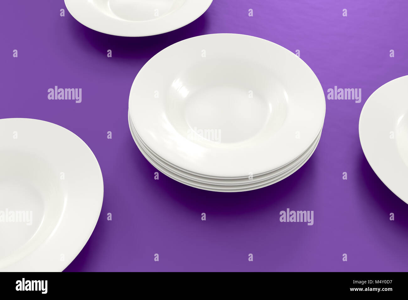 some plates on the table Stock Photo - Alamy