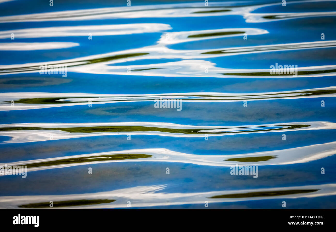 Blue water surface waves pattern Stock Photo - Alamy