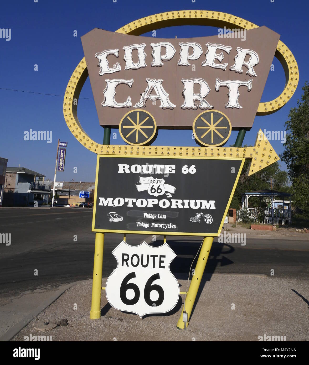 Closed Copper Cart Restaurant,Seligman,Arizona Stock Photo - Alamy