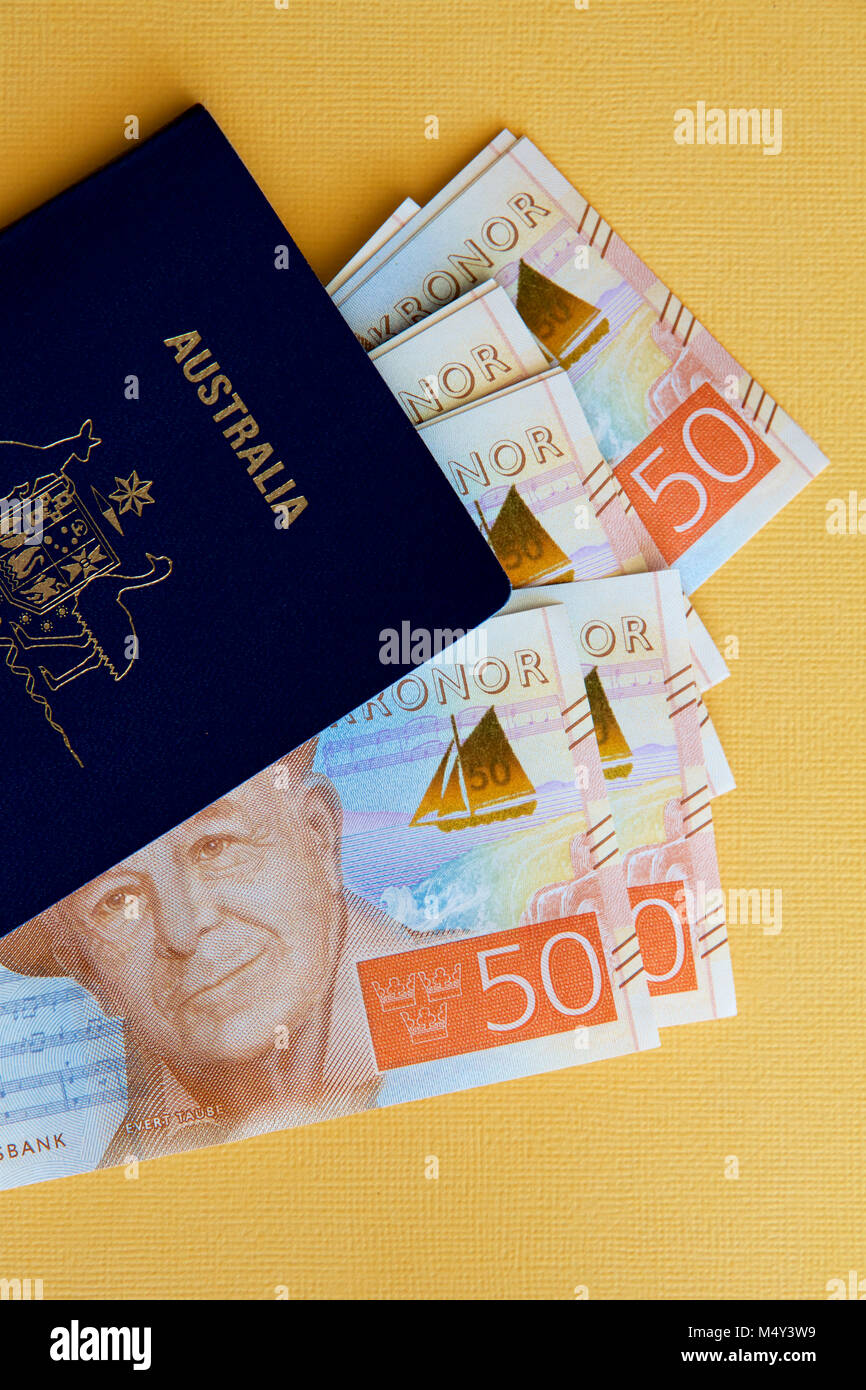 Fifty Swedish Kronor Notes With An Australian Passport Stock Photo Alamy fifty-swedish-kronor-notes-with-an-australian-passport-stock-photo-alamy