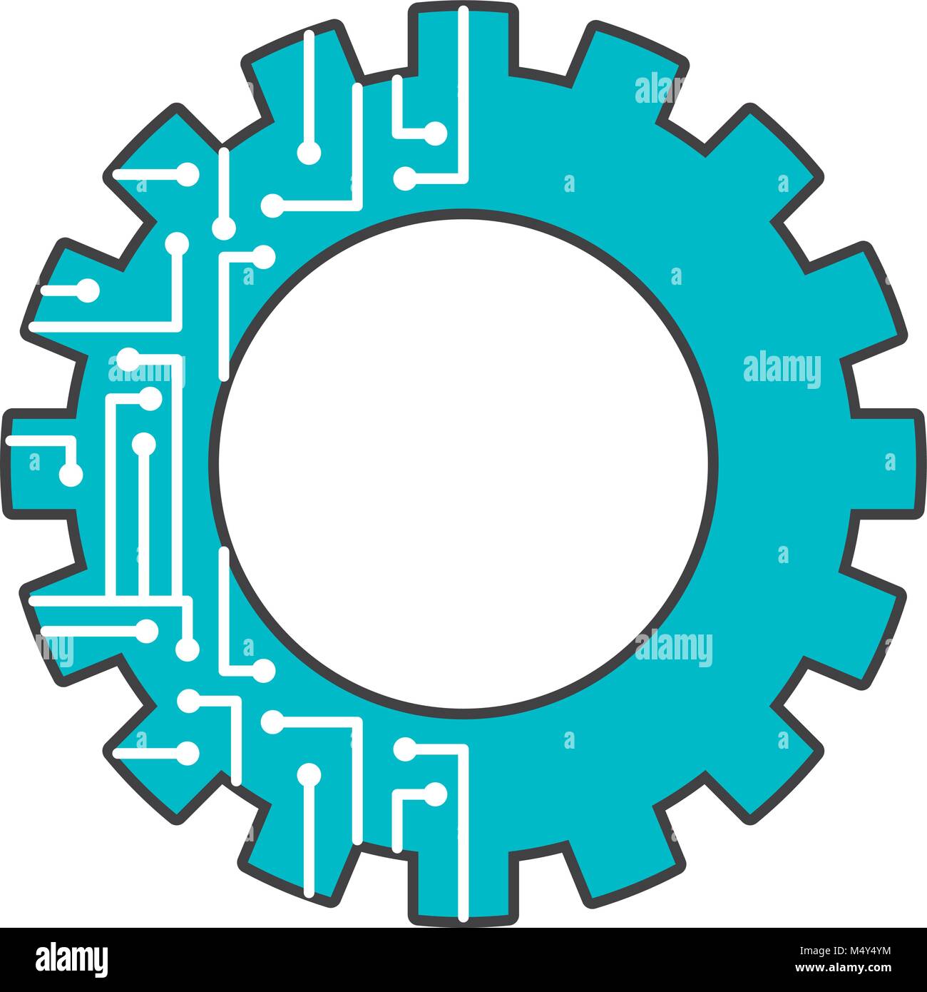 gear circuit technology work wheel Stock Vector Image & Art - Alamy