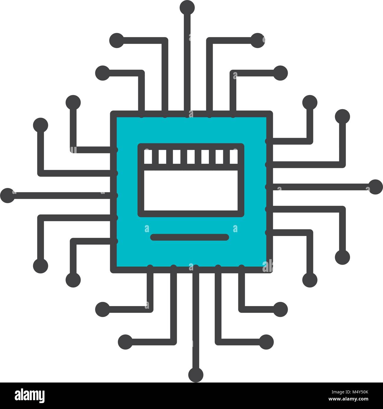 circuit board connection hardware processor Stock Vector Image & Art ...