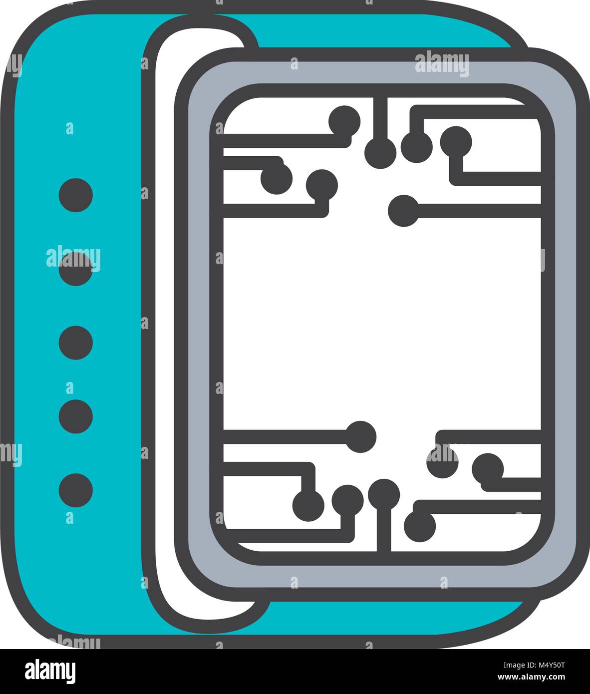 smart watch technology circuit board gadget Stock Vector Image & Art ...