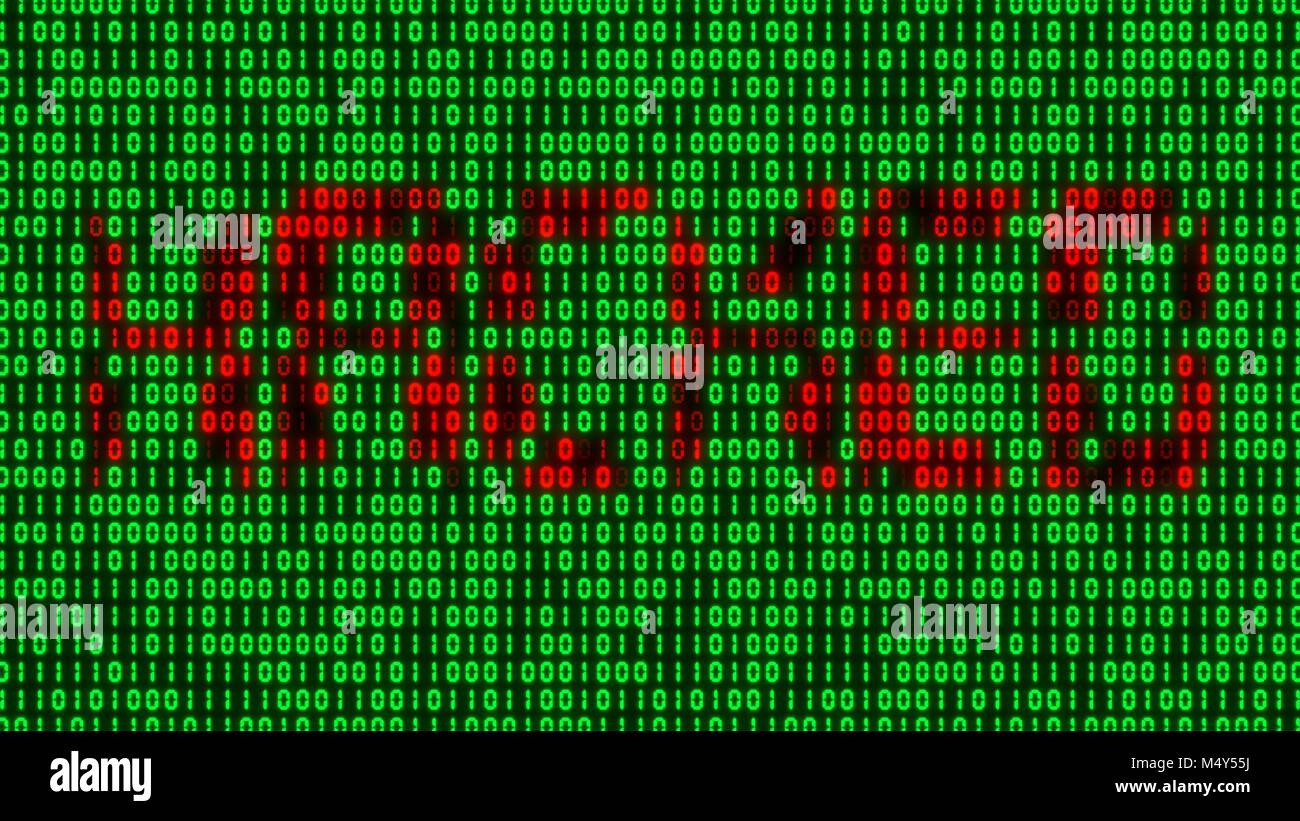 hack concept with binary code. glowing digital numbers 3d illustration ... hack concept with binary code. glowing digital numbers 3d illustration ...