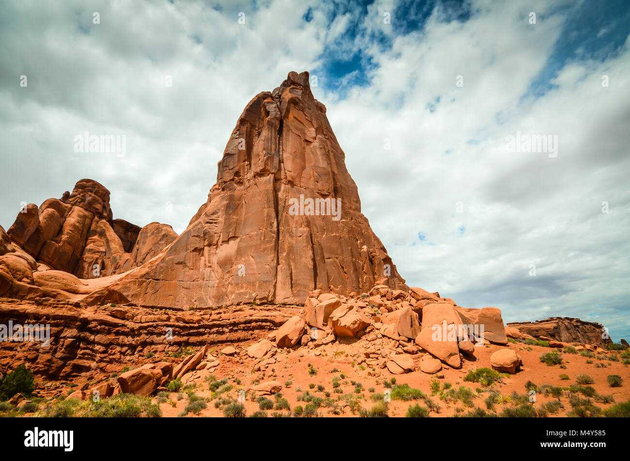 A unique geological history transformed sandstone into unusual red rock ...